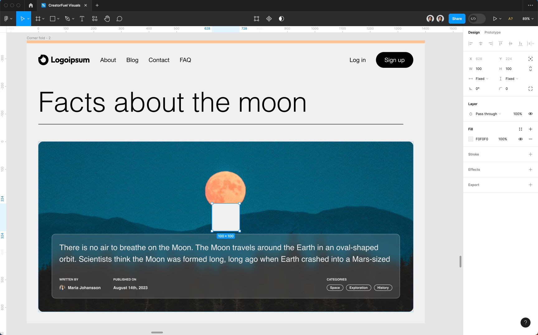 How to add a corner fold in Figma & Webflow